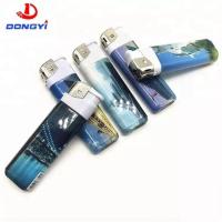 China Custom Plastic Electronic Disposable Refillable Lighter 82.2mm DY-588 for sale