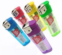 China Refillable Plastic Gas Lighter Electric Ignition 82.2mm 50pcs per Box for sale