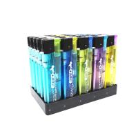China Transparent Electronic Cigarette Lighter ABS AS 8.1cm Durable Custom Logo for sale