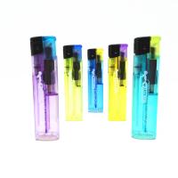 China Transparent Electronic Cigarette Lighter ABS AS 8.1cm Durable Custom Logo for sale