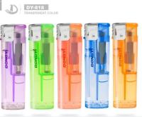 China Electronic Disposable Gas Lighter 78.4mm ABS Refillable Five Colors Custom Logo for sale