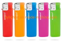 China Electronic Disposable Gas Lighter 78.4mm ABS Refillable Five Colors Custom Logo for sale
