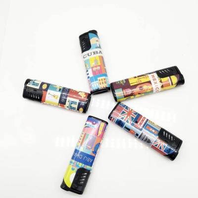 Cina 81 mm di lunghezza accendino elettrico a prova di vento per il fumo con logo e modello personalizzati DY-F001 in vendita