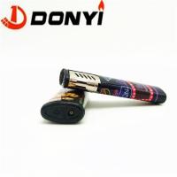 China Custom Double Fire Jet Flame Windproof Inflatable Lighter 81.1mm ABS Gift for Men for sale