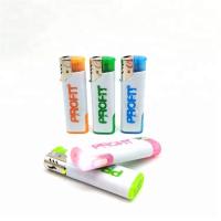 China Custom Electronic Disposable Windproof Lighter with LED 7.95x2.46x1.37cm for sale
