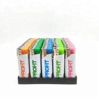 China Custom Electronic Disposable Windproof Lighter with LED 7.95x2.46x1.37cm for sale