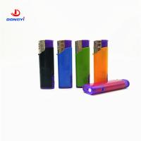 China Custom Electronic Disposable Windproof Lighter with LED 7.95x2.46x1.37cm for sale