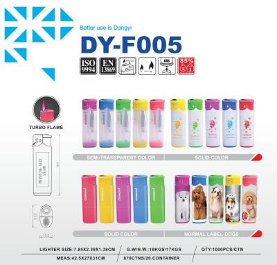 Cina Hunan Dongyi's Classic Gas Lighter Torch Dy-F005 per applicazioni a prova di vento in vendita