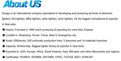 Cina Hunan Dongyi's Classic Gas Lighter Torch Dy-F005 per applicazioni a prova di vento in vendita