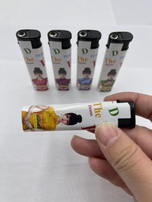 Cina 7.94*1.96*1.12 CM Torcia Logo personalizzato accendino tascabile per accendino elettrico a gas al butano in vendita