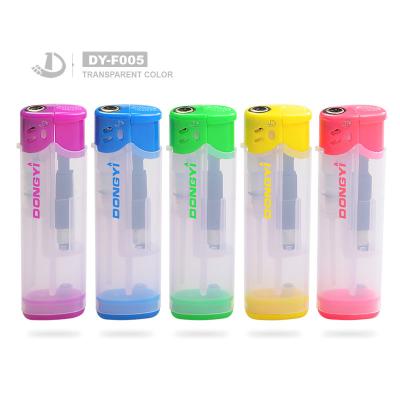 Cina Accendino di plastica a prova di vento 7.85*2.39*1.38CM Modello stabile ricaricabile NO. DY-F005 in vendita