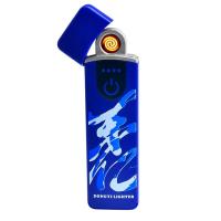 China Refillable USB Charging Windproof Electronic Fingerprint Arc Lighter 8.3cm for sale