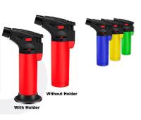 China Adjustable Windproof Butane Gas Micro Jet Torch Cigar Lighter 82mm Safety Flame for sale