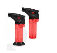 China Adjustable Windproof Butane Gas Micro Jet Torch Cigar Lighter 82mm Safety Flame for sale