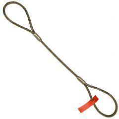 China Standard Eye Wire Rope Sling 5/16 Inch 17 Foot 6x25 Steel Core Lifting Rigging for sale