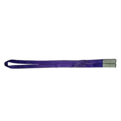 China 1t Duplex Webbing Lifting Sling Strap 1 ton Cargo Lifting Flat Eye for sale
