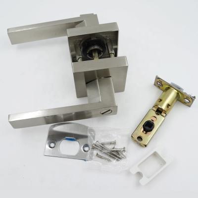 China American zinc alloy three-lever handle lock black mute modern access door lock for sale