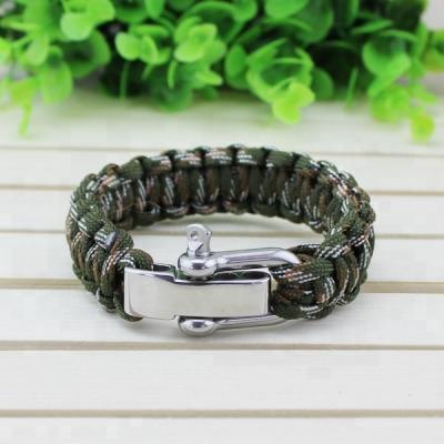 China High Quality Adjustable Shackle Survival Paracord Bracelet Buckle for sale