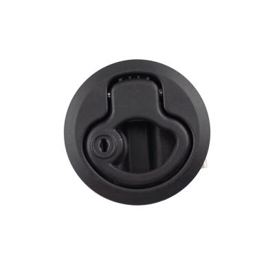 China Marine Deck Slam Latch Black Pull Round Locking lift handle Flush for sale