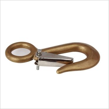 China Solid Brass Round Fixed Eye Snap Hook for sale