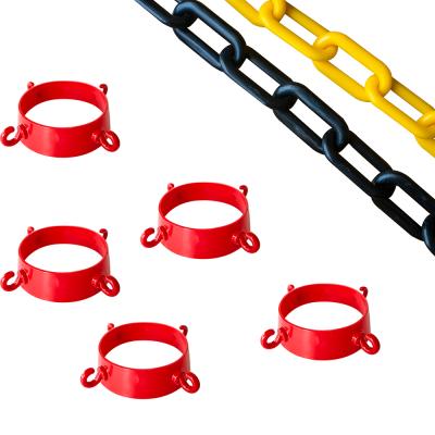 China Red 4 Hooks traffic safety cone accessories plastic PE cone chain connector for sale