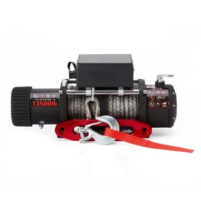China off road ATV/UTV electric winch 13500 lbs with synthetic rope for sale