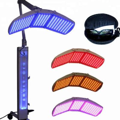 China led blue light red light acne therapy machine 3 colors pdt/led light therapy lamp for facial for sale