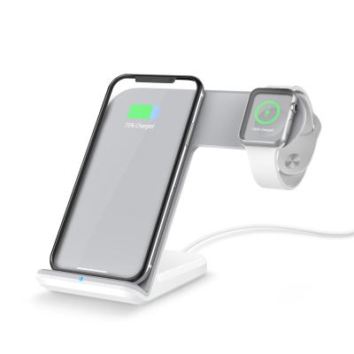 China F11#Wireless Charger, 2IN1 fast wireless charger iwatch Charger, Qi Wireless Fast Charger Ultra-thin 2 in 1 Apple Cha for sale