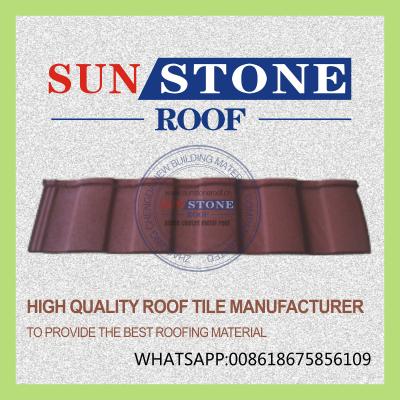 China heat insulation european aluminium stone coated metal roof tile for sale