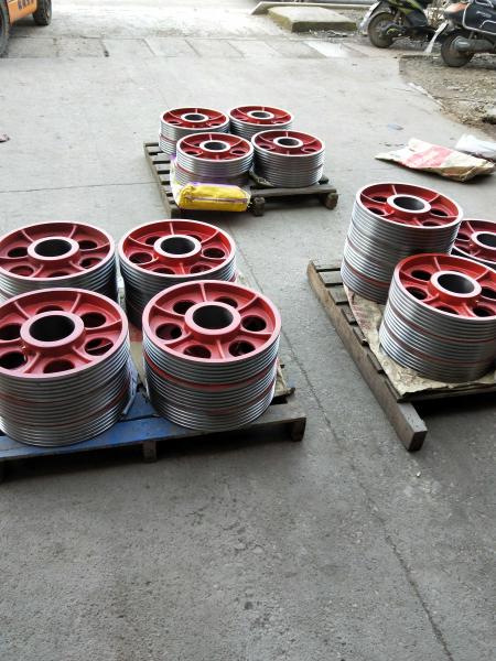 Quality Elevator Traction Wheel Deflector Sheave Customizable Cast Traction Pulley For for sale