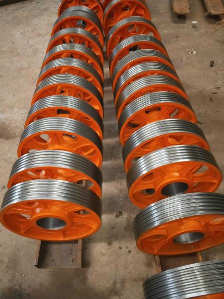 Quality Cast Iron Elevator Guide Wheel Traction Pulley Elevator Factory Manufacturing for sale