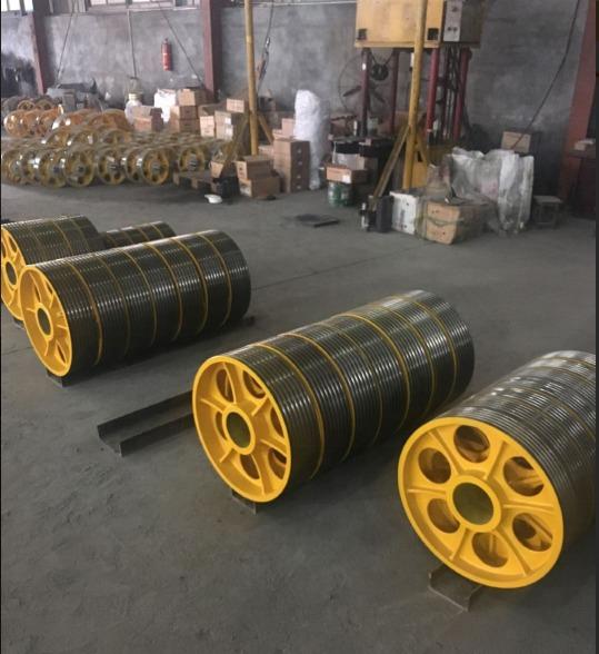 Quality Cast Iron Elevator Guide Wheel Traction Pulley Elevator Factory Manufacturing for sale