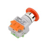 China Red Mushroom Push Button Switch Emergency Stop Self Locking Waterproof IP65 Momentary Operation 22mm for sale