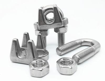 China Elevator Wire Rope Clamp U Shaped Clamp Rope Buckle Rope Tightener Cat Claw Clamp Rope Clip for sale