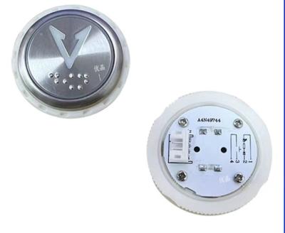 China Elevator Switch Button A4N49744 Elevator Parts Circular Button Braille Button for sale