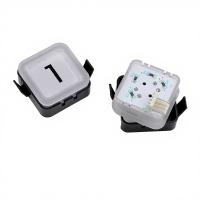 China BS34C Plastic Square Touch Panel Elevator Call Button White Light Blue LED DC24V for sale