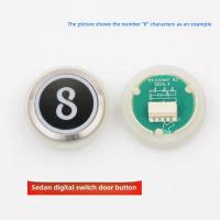 China Elevator Push Button Black Surface Round Call Button DC24V LED Backlit Stainless Steel for sale