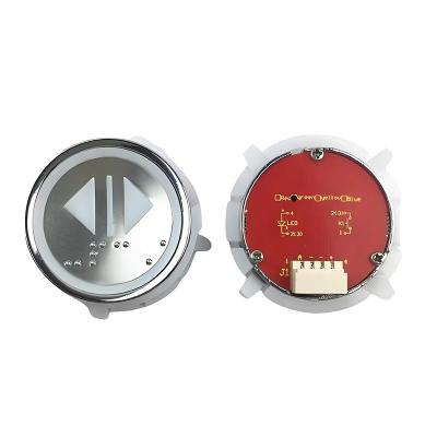 China Modern Steel Elevator Push Button Spare Parts With Braille For Villa Hotel Use for sale
