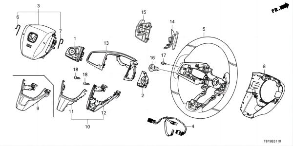 Quality OEM 77810-T2J-H70ZA Manufacturing for Honda CRV 2018-2022 Full Range of Auto for sale