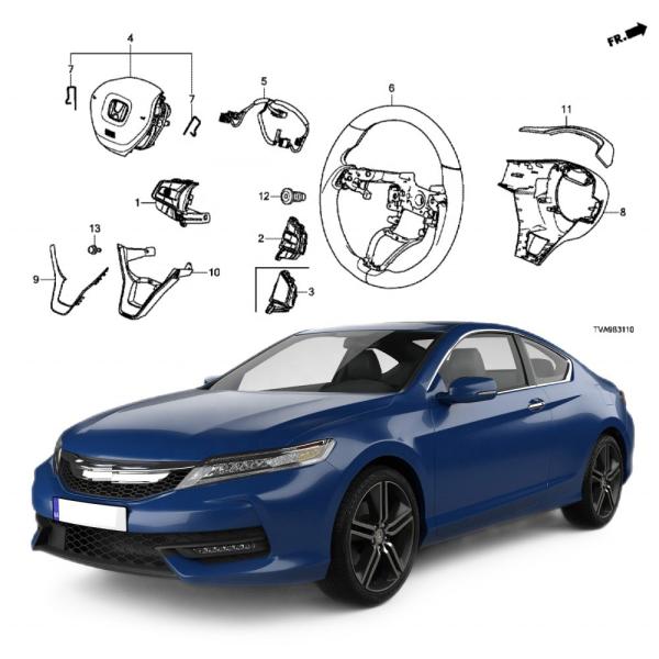 Quality OEM 77801-TVE-H00ZA ABS Full Range Car Accessories for Honda Accord 18-22 100% for sale