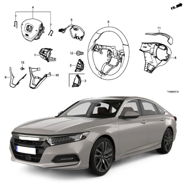 Quality OEM 77801-TVE-H00ZA ABS Full Range Car Accessories for Honda Accord 18-22 100% for sale