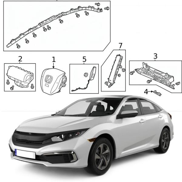 Quality Car Fitment HONDA ABS Full Range Auto Accessories for Civic 21-23 77801-T20 for sale