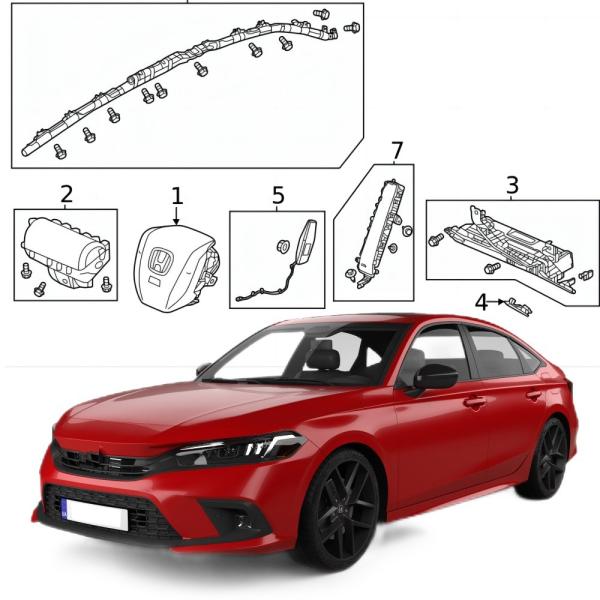 Quality Car Fitment HONDA ABS Full Range Auto Accessories for Civic 21-23 77801-T20 for sale