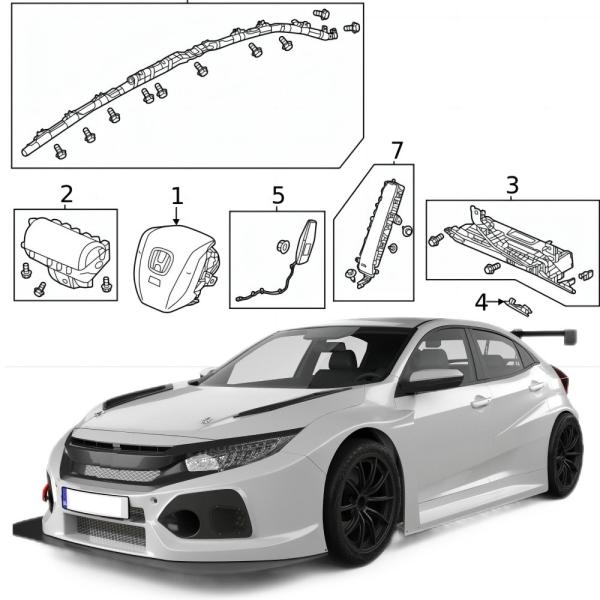 Quality Car Fitment HONDA ABS Full Range Auto Accessories for Civic 21-23 77801-T20 for sale