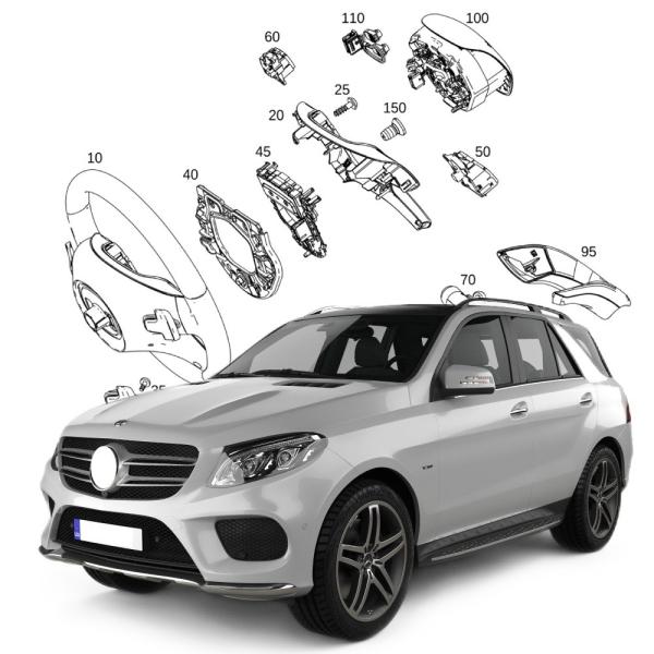 Quality 2011 Full Range Auto Accessories for-Benz ML350L450 X166 OEM A16686000022 for sale