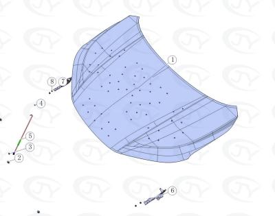 China Changan 160*150*30 Motorkap S202F270101-0200 voor 2020-2023 Te koop