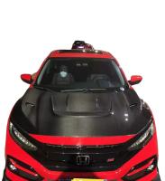 Quality Carbon Fiber Hood for Honda Tenth Generation Civic Modified Open Hole Design for sale