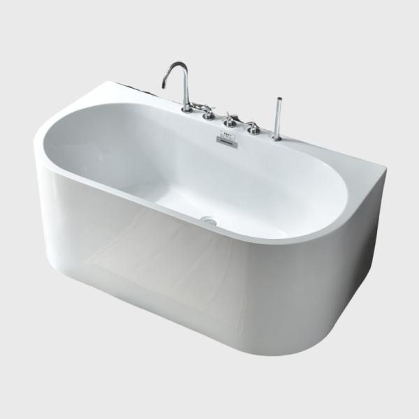 Quality Small Freestanding Bathtub Against Wall Pedestal Tub Soaking 60x30 for sale