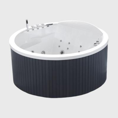 China Outdoor Hot Tub Whirlpool Round Jacuzzi Tub Ozone Deep Freestanding 1500mm for sale