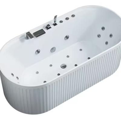 China Lightweight Jacuzzi Bathtubs 60 Inch Jetted Tub High Gloss Anti Yellowing for sale